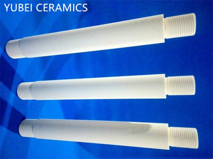 Ivory Electrical Ceramic Rods 3.85g/cm3 Insulating Alumina Threaded ...